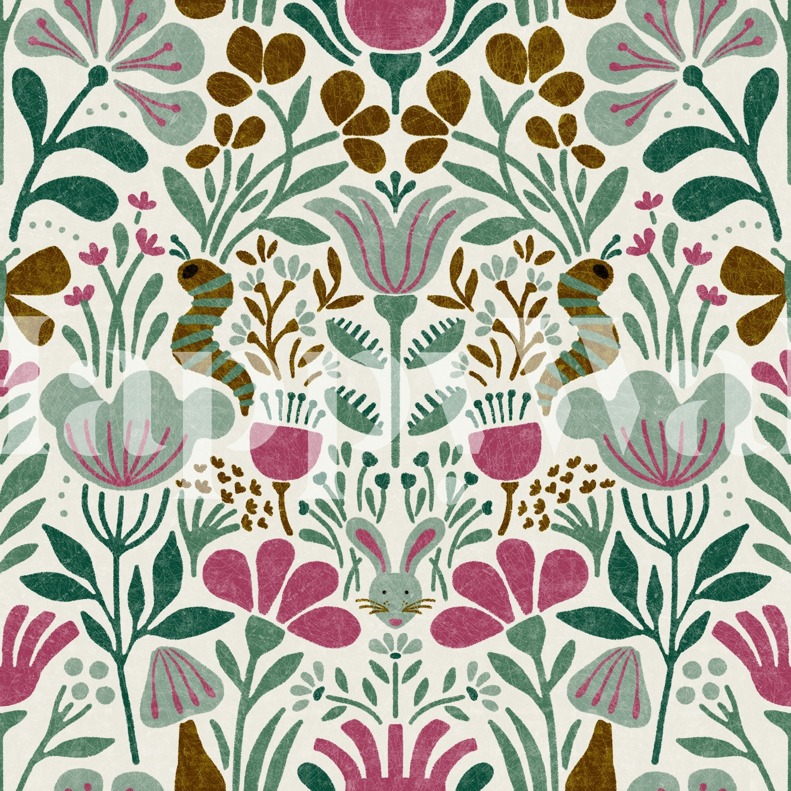 Bramble - beige Wallpaper | Happywall.com