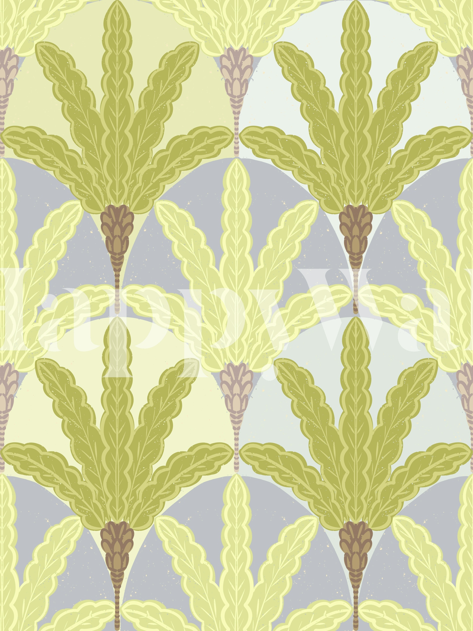 Sage Green Tropical Palms Wallpaper