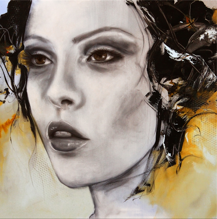 Modern Glam Portrait in Black and Gold | happywall.com
