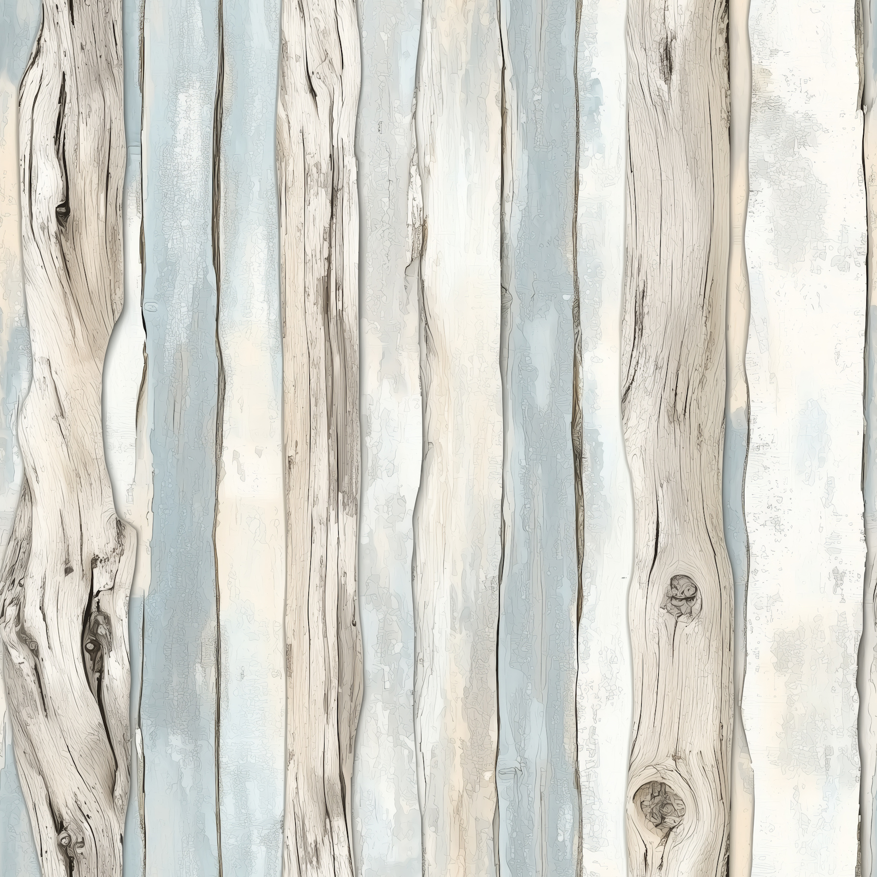 Beach Cottage Wooden Boards - Happywall