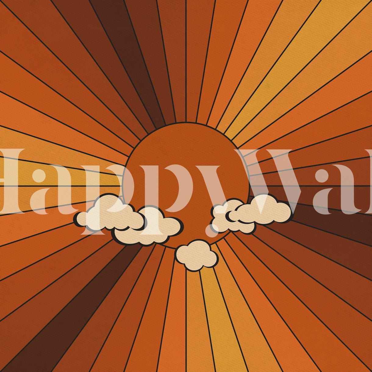 Retro Sunshine Wallpaper | Happywall