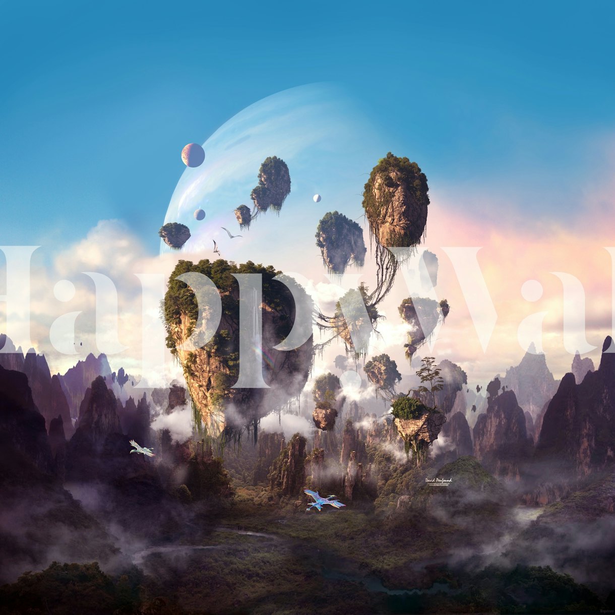 Pandora Wall Mural - Avatar Inspired, Exotic Bedroom Art | Happywall