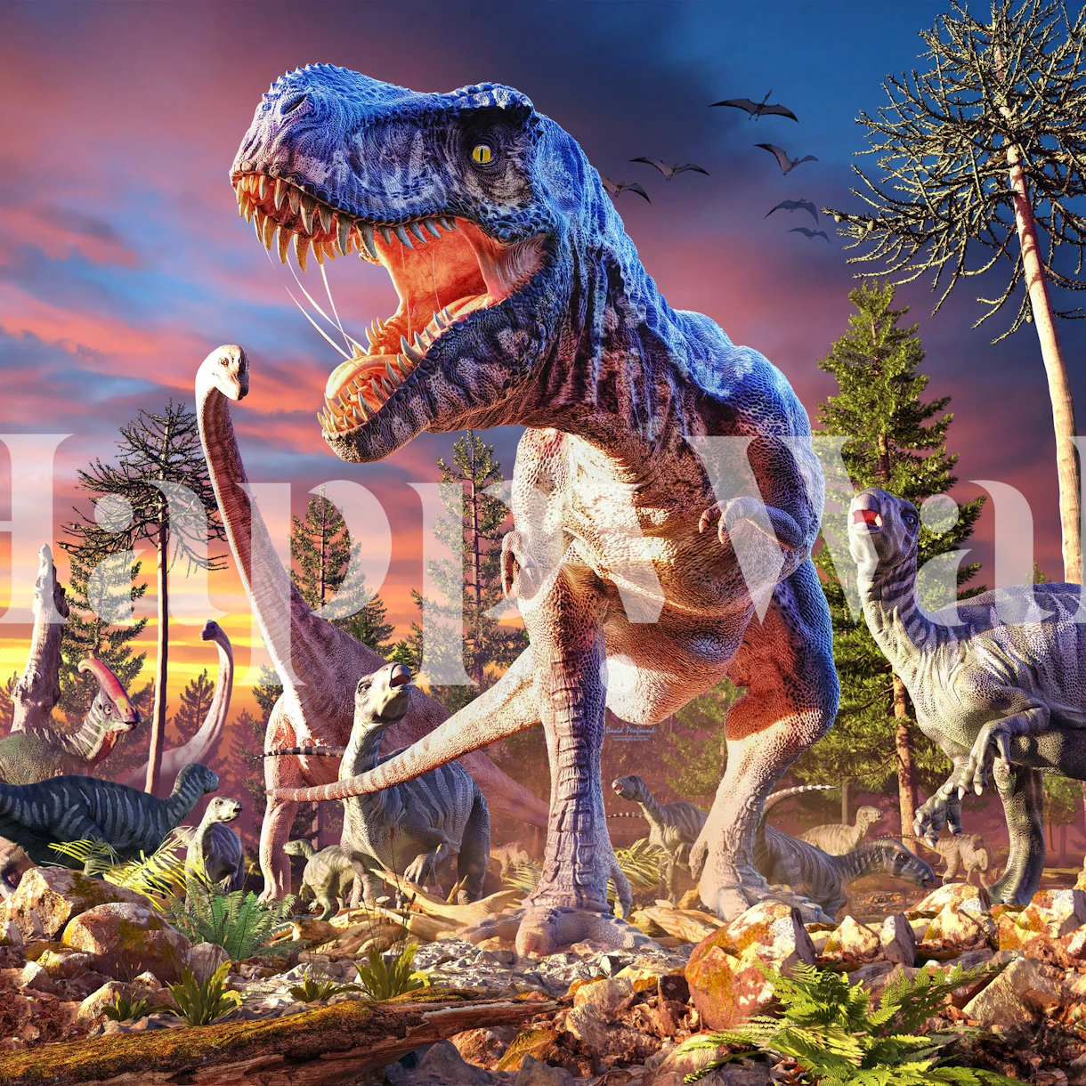 T-Rex Attack wallpaper | Happywall