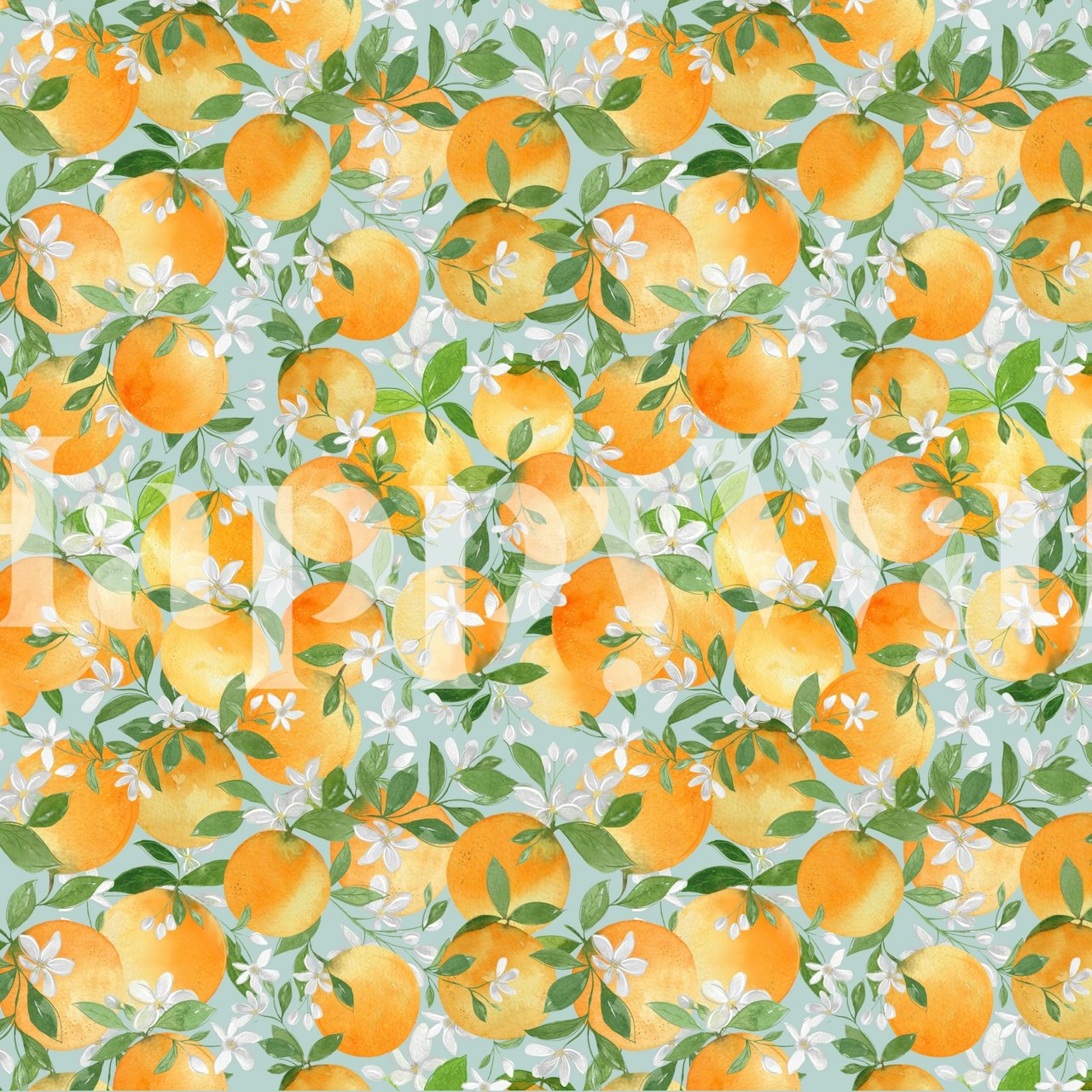 Orange Blossoms Wallpaper - Buy Online at Happywall