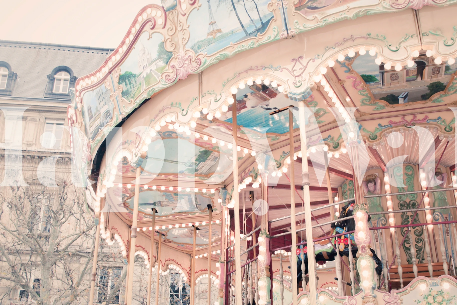 Paris Carousel II Wallpaper – Beautiful Wallpapers by Happywall
