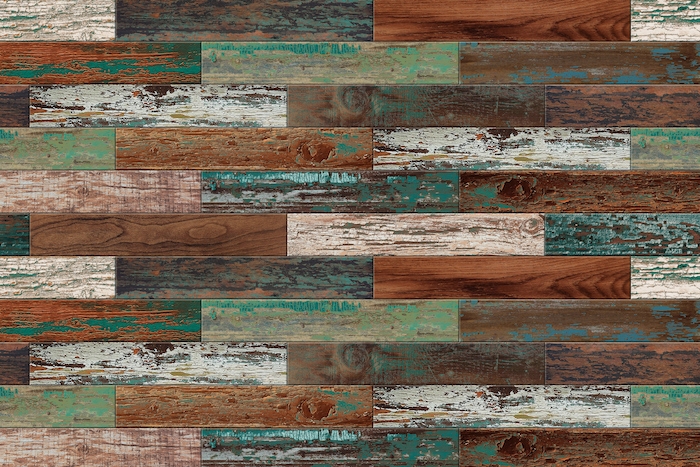 Reclaimed Boat Wood Green Rust Wallpaper - Shop Now | Happywall