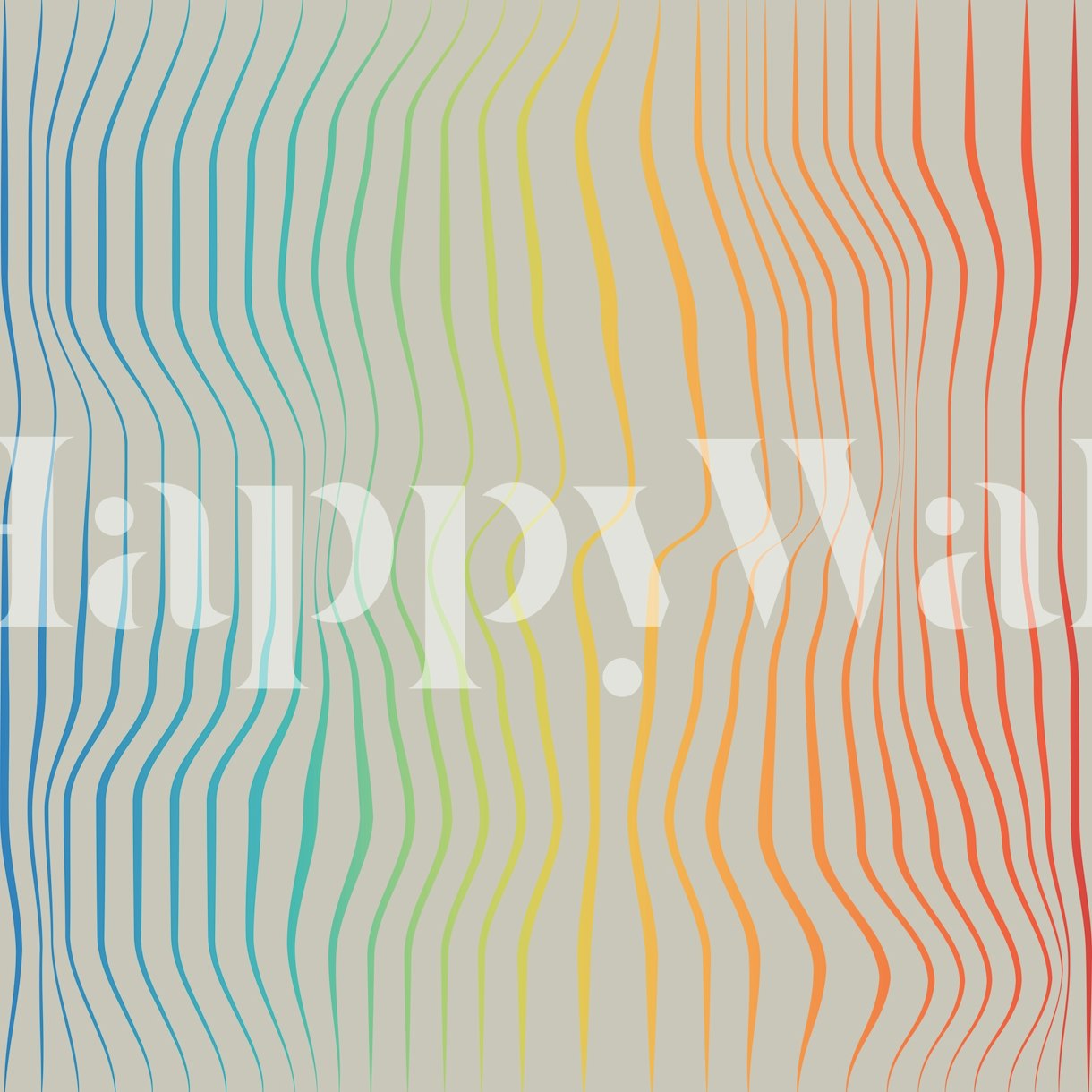 Rainbow Stripes Wallpaper | Colorful Wall Decor by Happywall