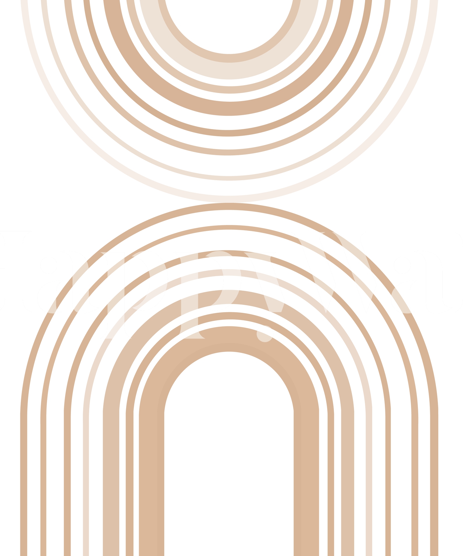 Warm Beige Arch Balance 1 Wallpaper | Happywall