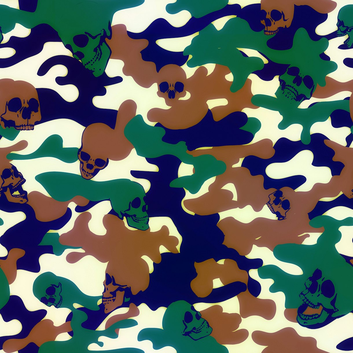 Camouflage Skull Wallpaper | Happywall