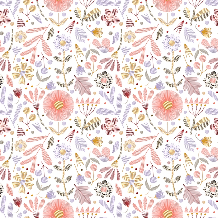 Pink Floral Pattern Wallpaper for Bedroom