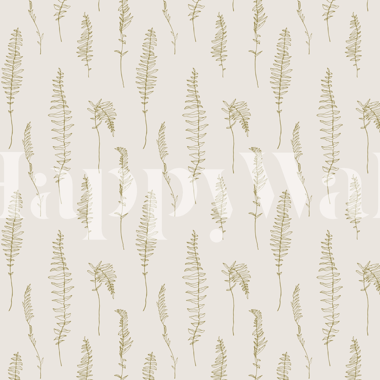 Cream Fern Wallpaper for Nature-Inspired Rooms