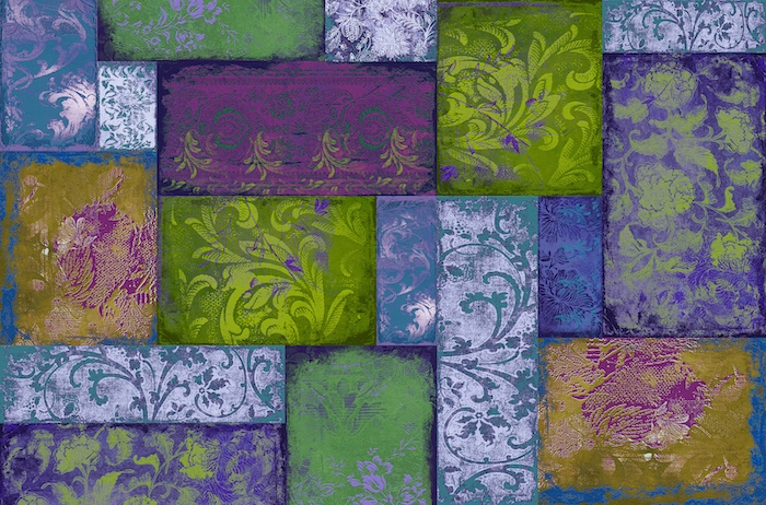Bohemian Patchwork Multicolor Wallpaper - Happywall