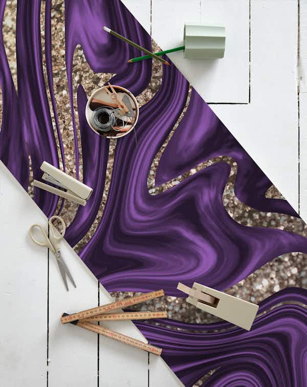 Purple Black Gold Glitter 1 wallpaper - Happywall