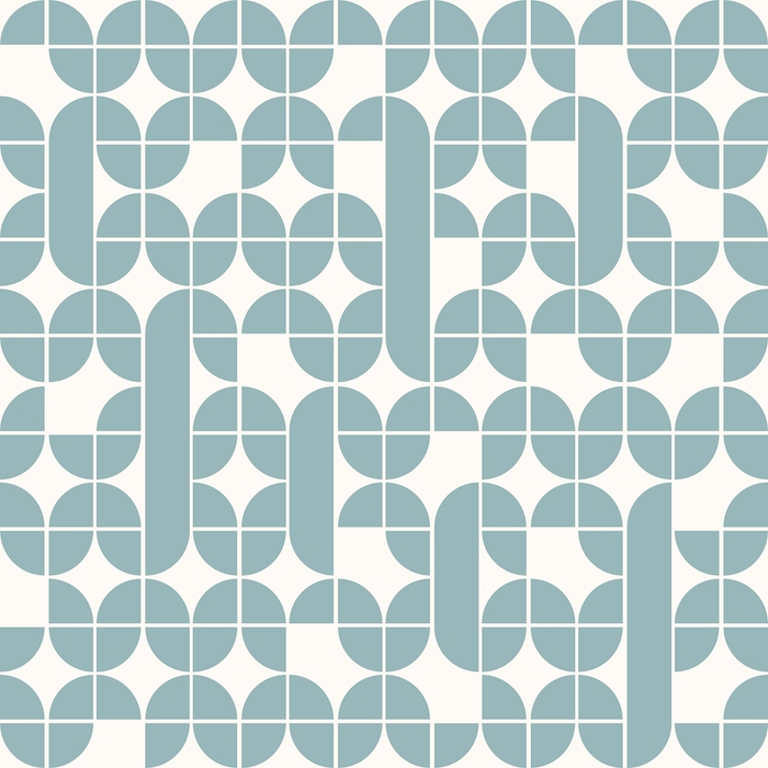 Mid Century Blue Geometric Wallpaper