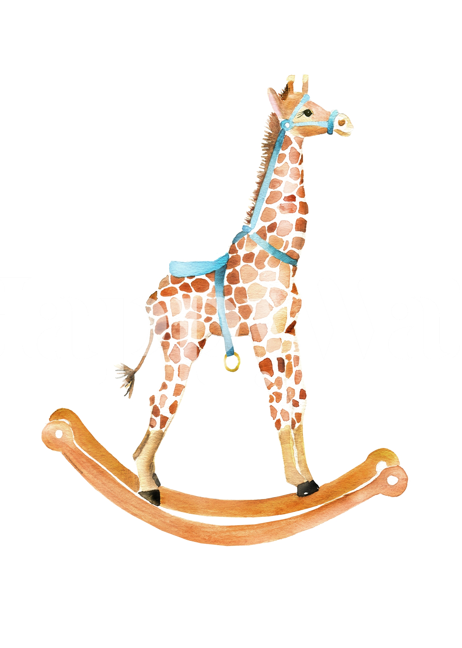 Giraffe Rocking Toy Wallpaper | Happywall