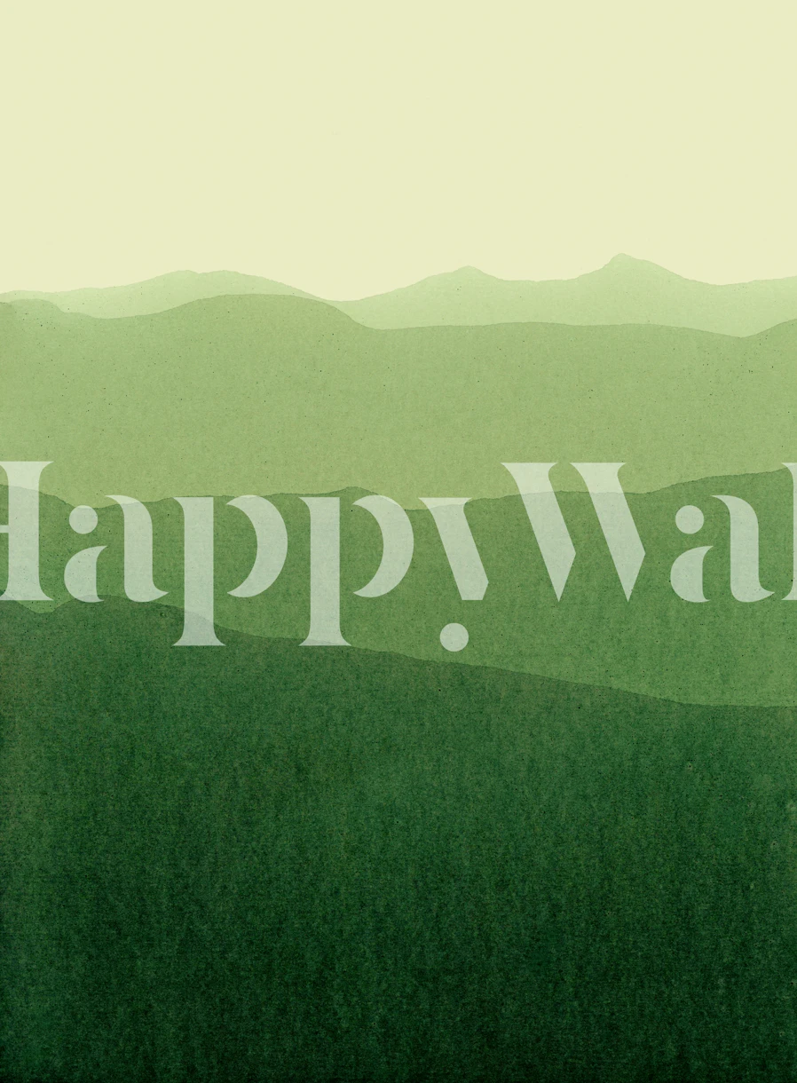 gradient landscape green wallpaper - Free shipping | Happywall