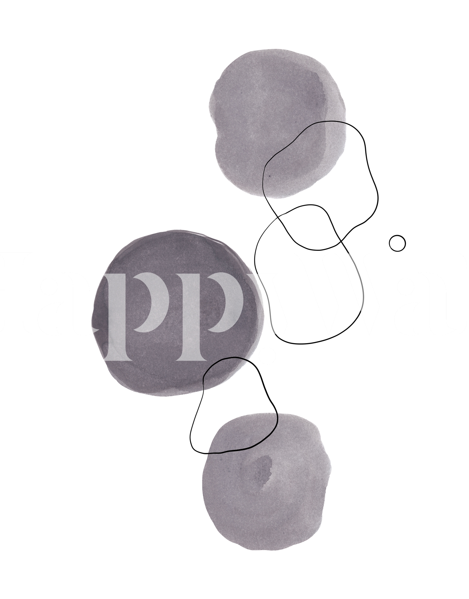 Circles Line Art Abstract 1 Wallpaper | Happywall