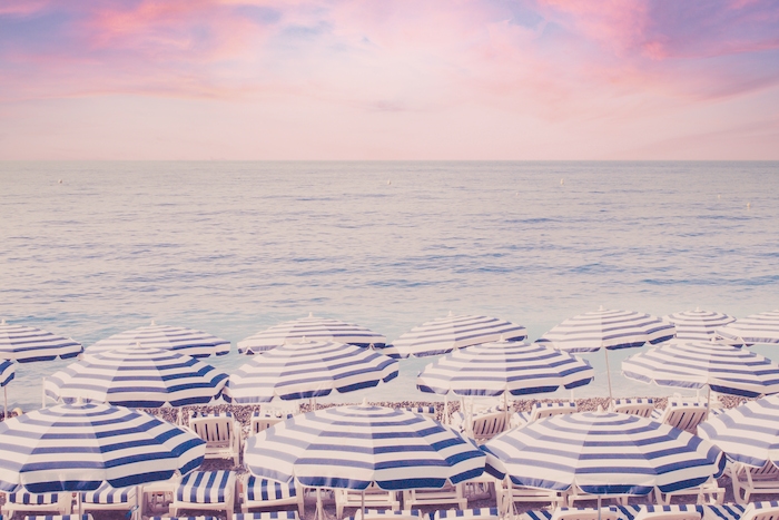 Pink Sunset on the Riviera Wallpaper | Happywall