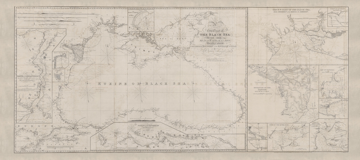 Historic Map of Black Sea Wallpaper | Happywall