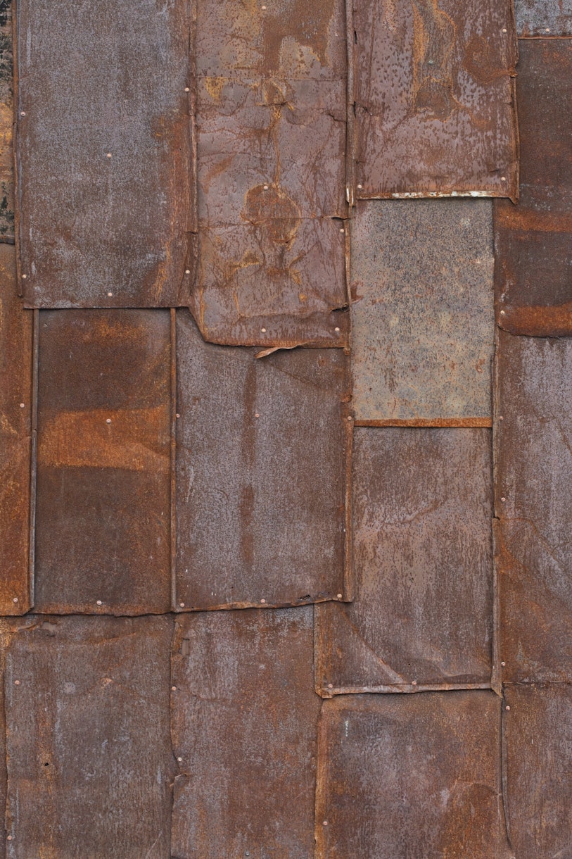 Rusty Panel Wallpaper | Industrial Style Wall Decor by Happywall