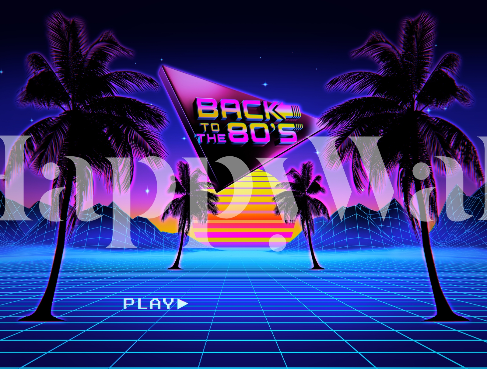 Buy Back to the 80s Wallpaper Online | Happywall