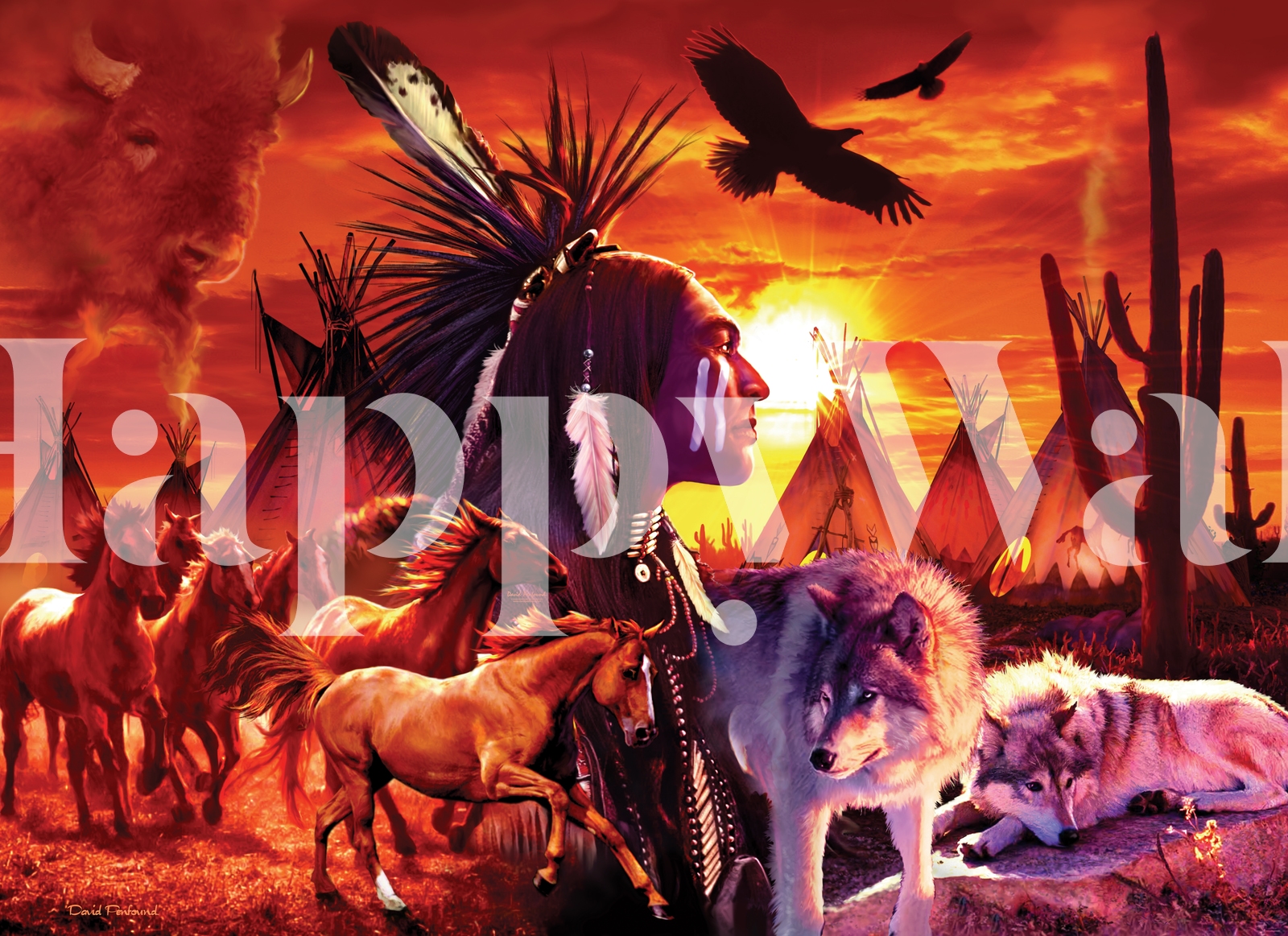 Indian Brave Wallpaper | Happywall