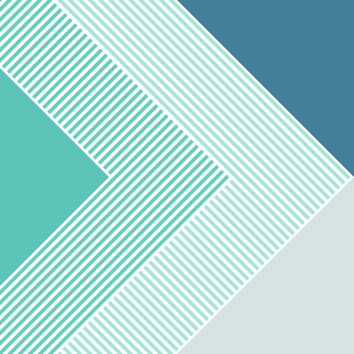 Minimal Triangles Teal Wallpaper - Happywall