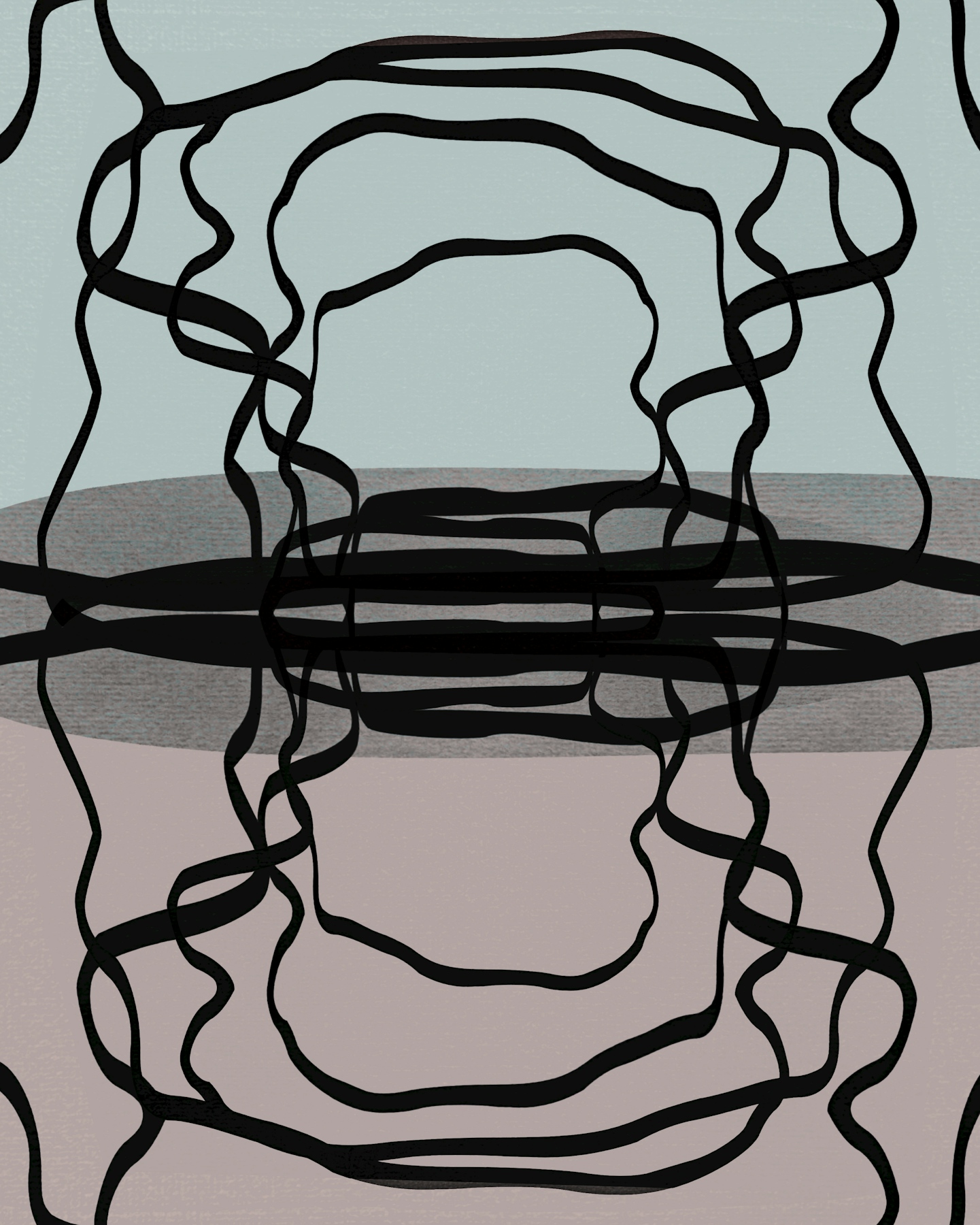 Minimal Abstract Ocean Waves wallpaper - Happywall