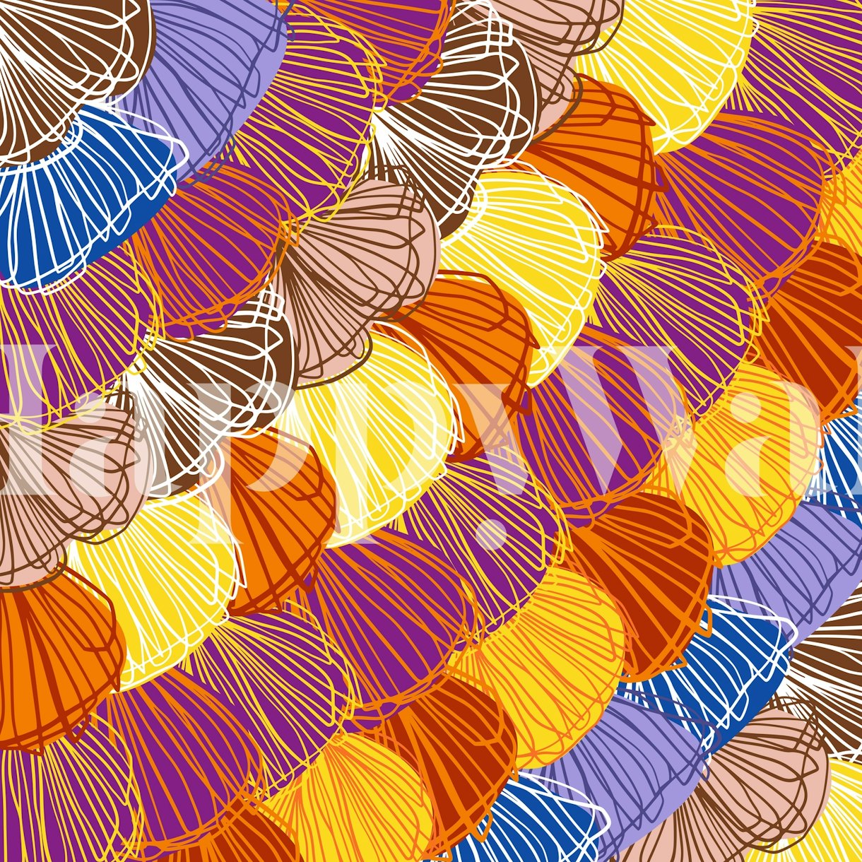 Abstract Seashells wallpaper - Happywall