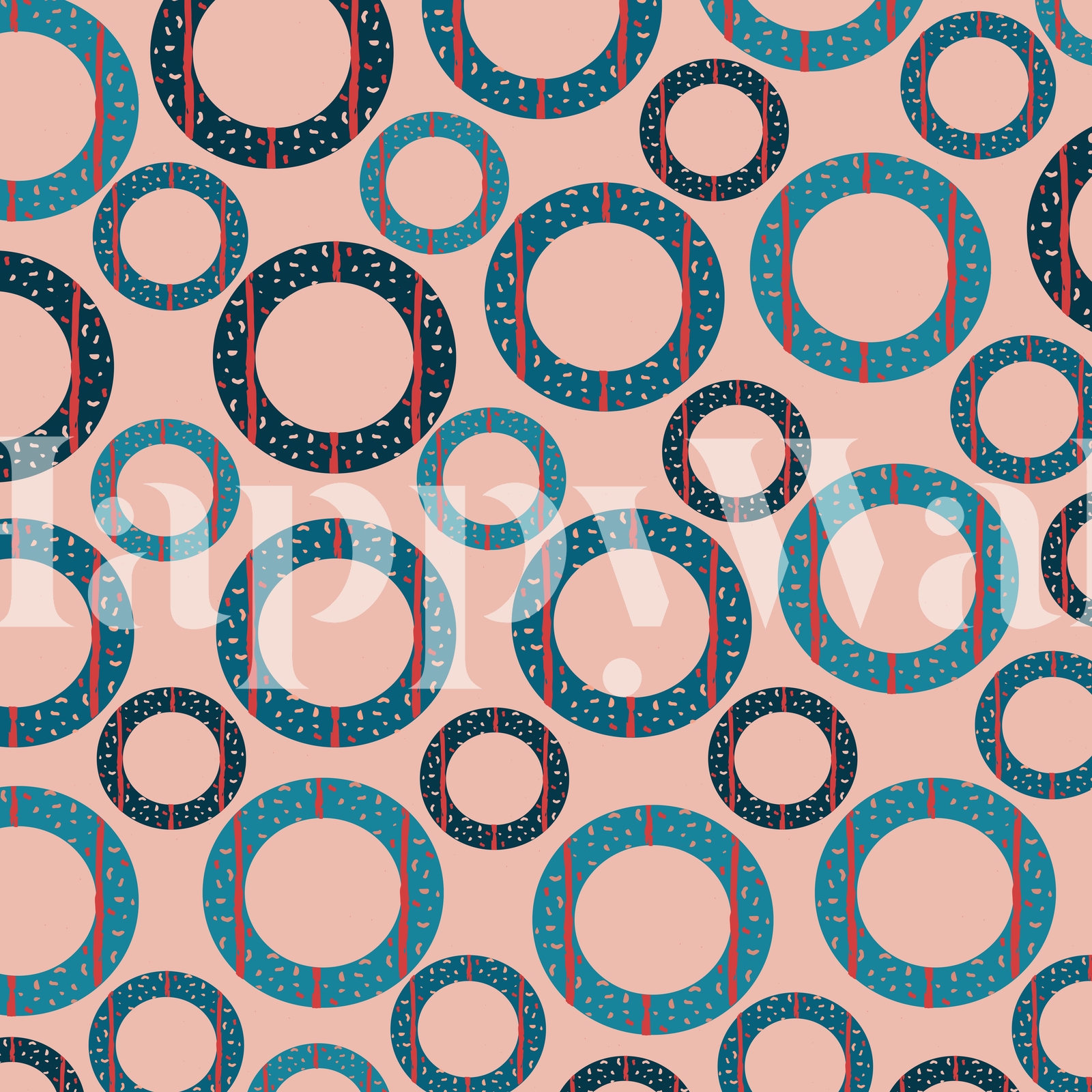 Blue Circle Shape Wallpaper | Happywall