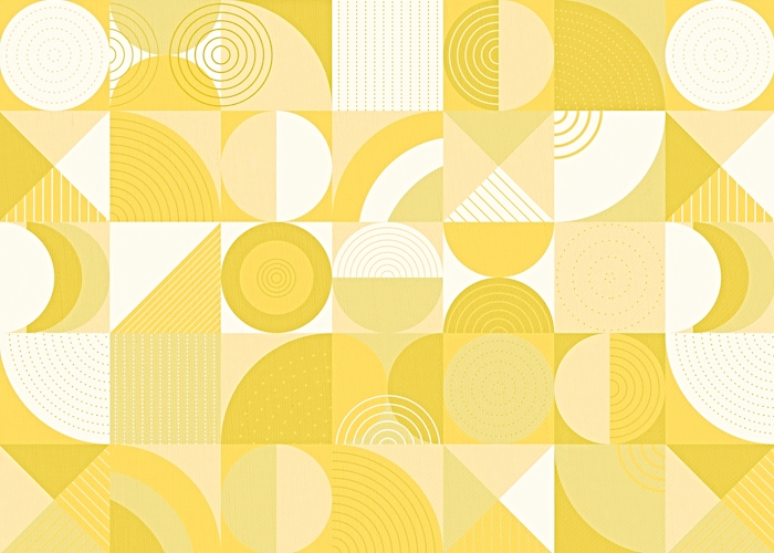 Geometric Yellow Vintage Wallpaper
