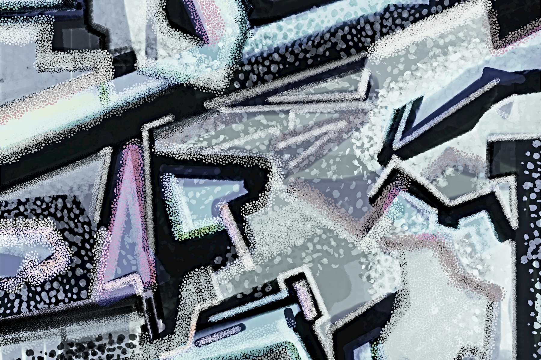 Urban Geometric Graffiti Art wallpaper - Happywall