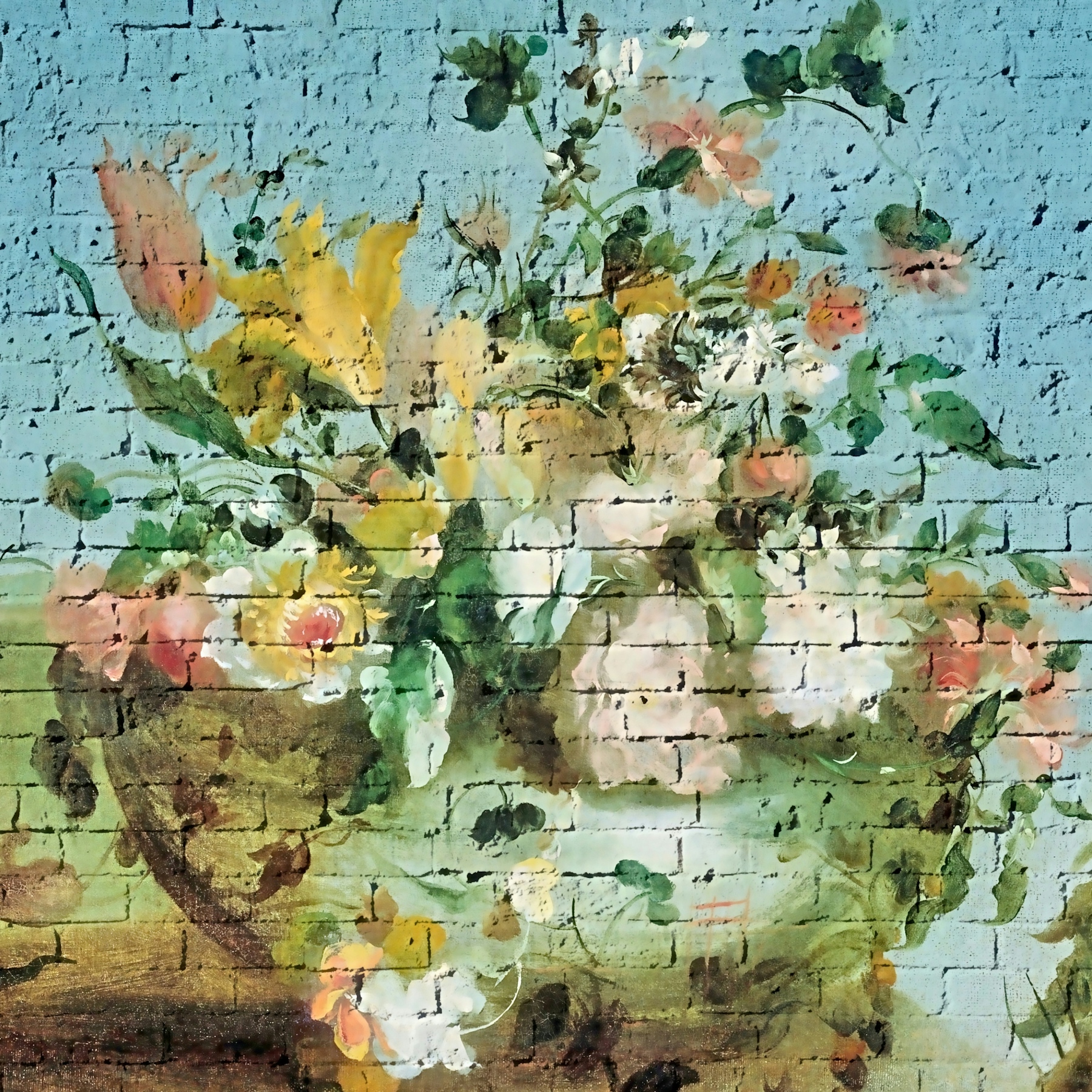 Flower Wall Texture Wallpaper | Buy Online at Happywall