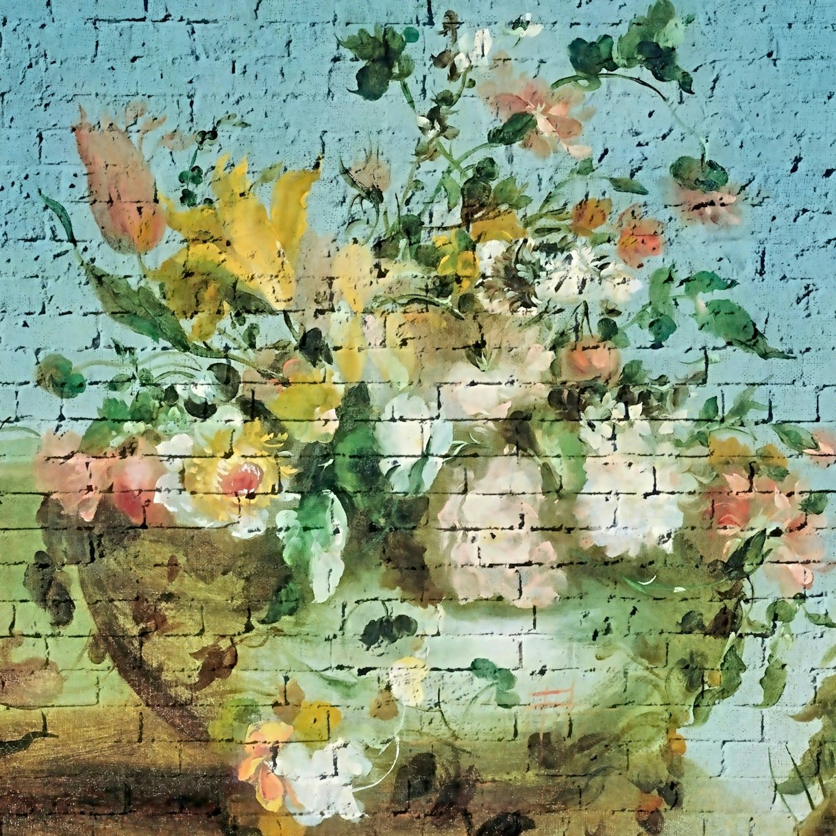 Flower Wall Texture Wallpaper | Buy Online at Happywall