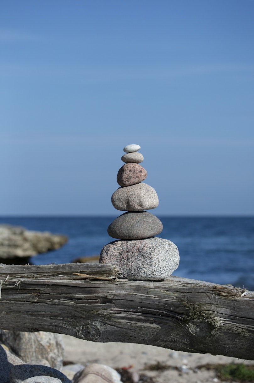 Baltic Sea Rock Balancing wallpaper - Happywall