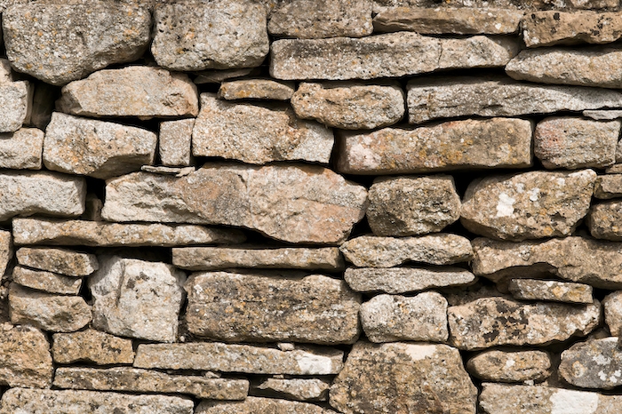 Rustic Stone Wall Wallpaper for Living Room