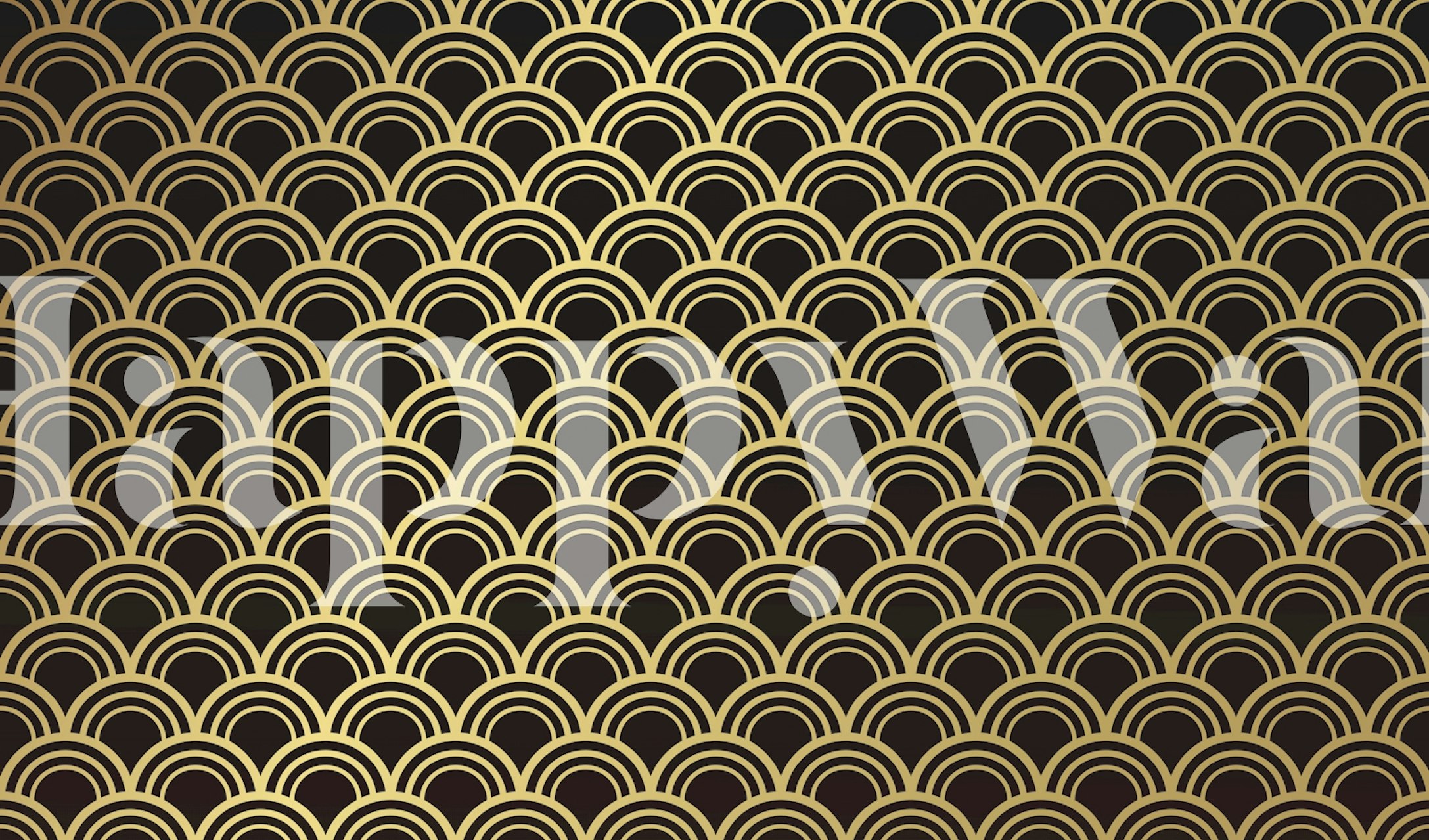 Golden Art Deco Texture Wallpaper | Happywall