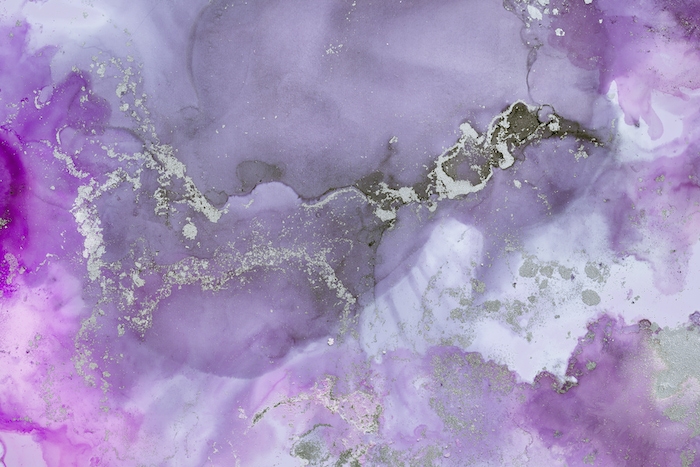 Alcohol Ink Art Pink Silver Wallpaper - Happywall