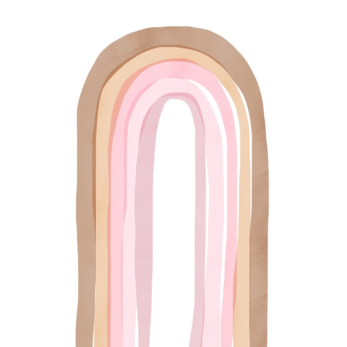 Pink Rainbow Wallpaper for Kids Room Decor