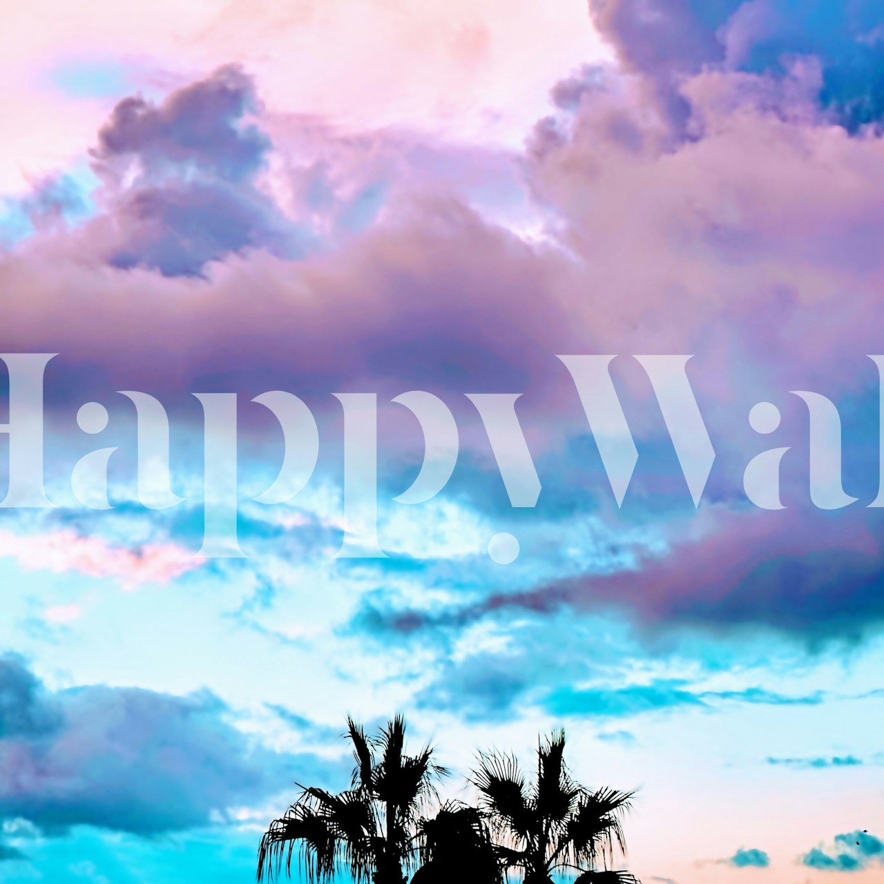 Tropical Happiness Wallpaper - Brighten up your walls | Happywall