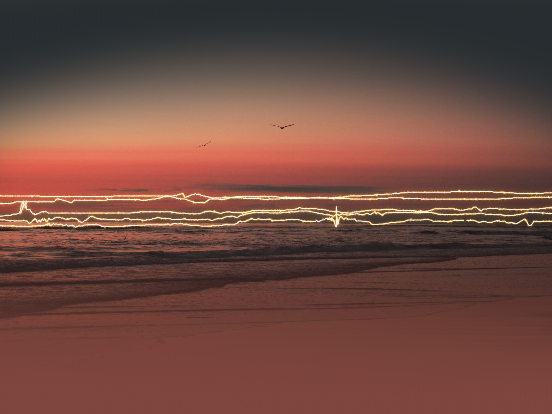 Copper Wave wallpaper - Happywall