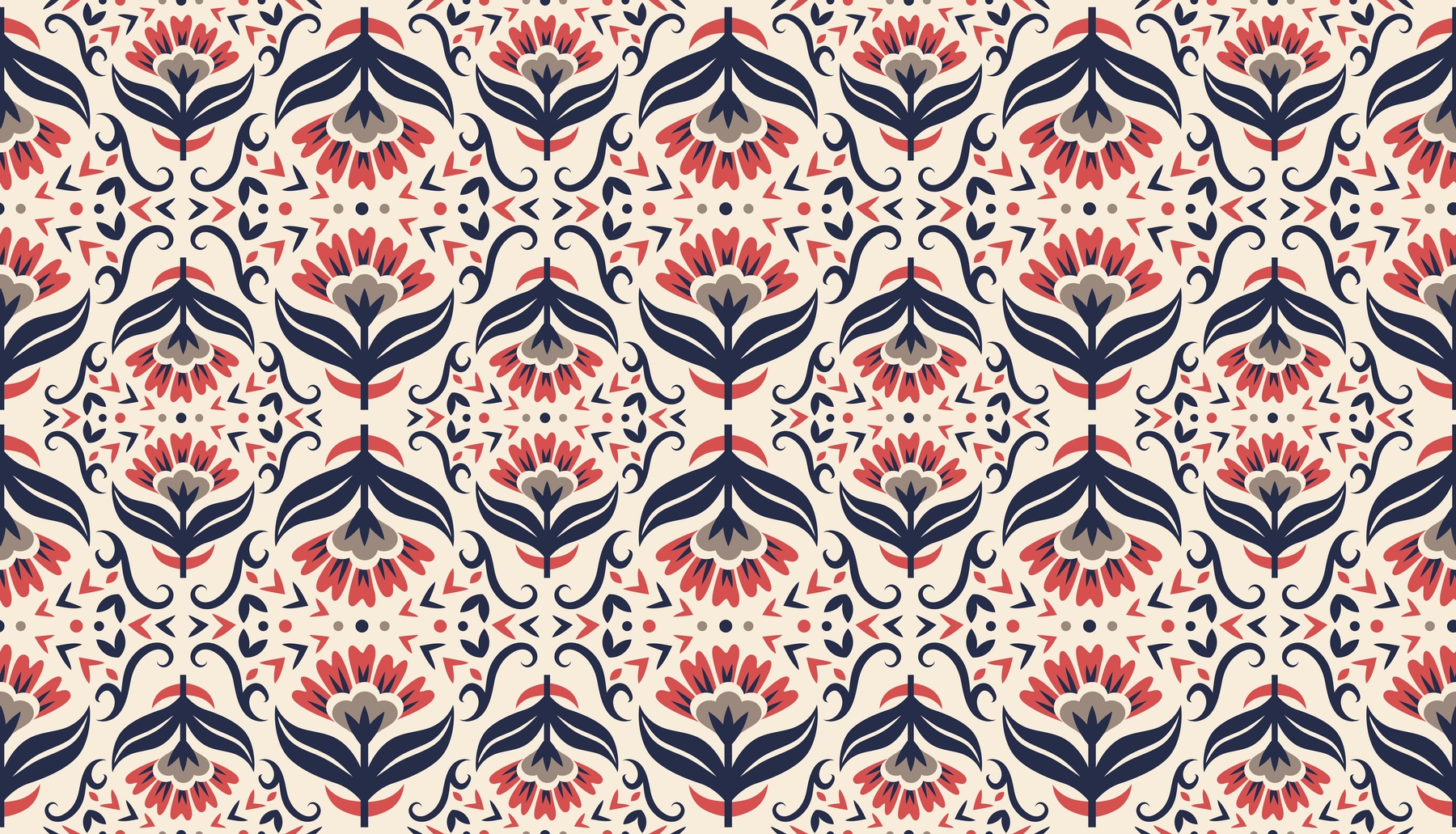 Nordic Retro Flowers Vintage Wallpaper - Buy Now | Happywall