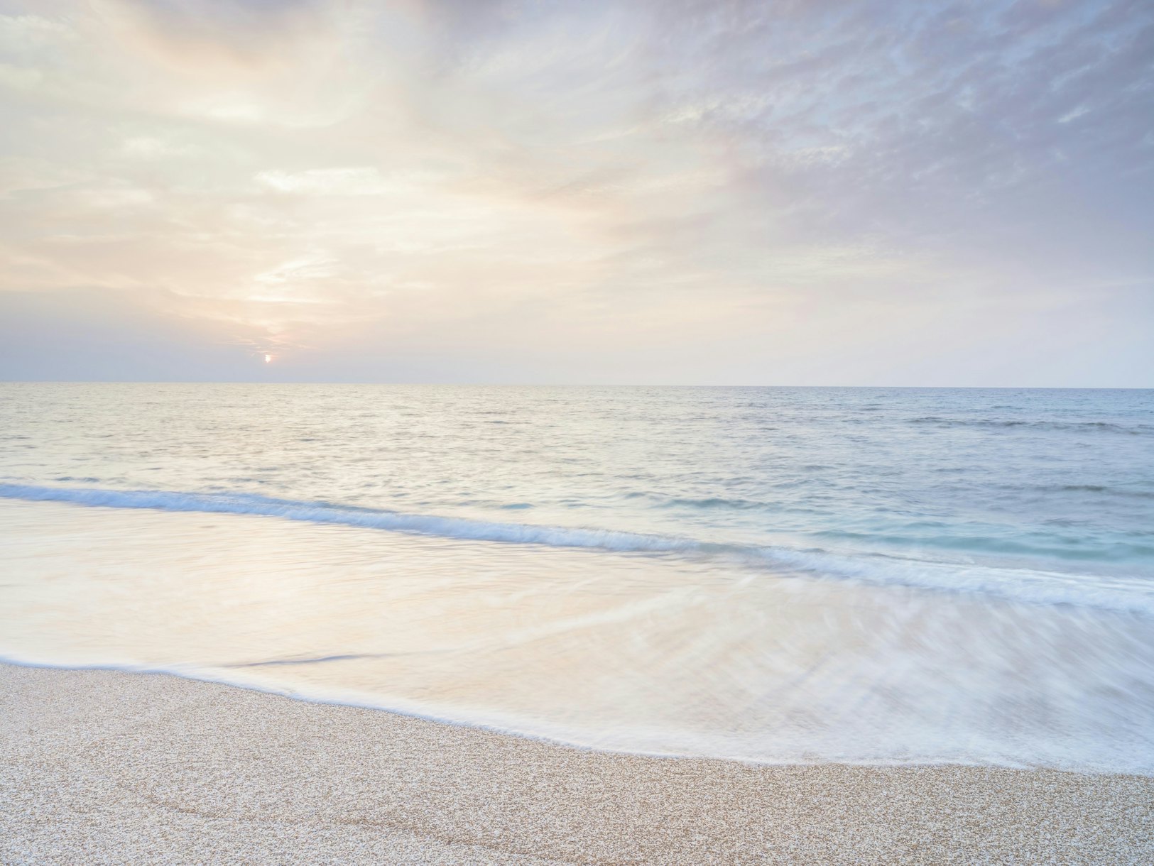 Calm Beach at Sunset Wallpaper - Buy Online | Happywall