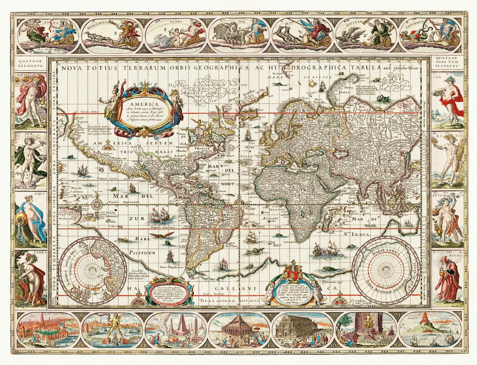 Vintage World Map Antique Wallpaper | Happywall