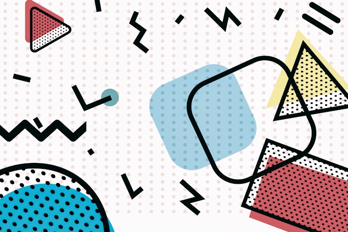 Vintage Geometric Bold Pop Art Wallpaper | Happywall