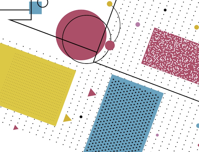 Vintage Geometry Pop Art Dots | Happywall Wallpaper