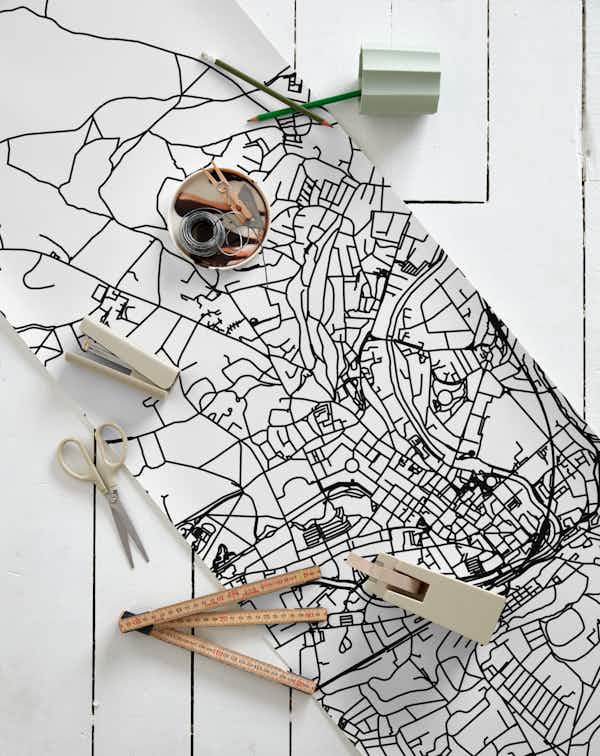 Bath Map Wallpaper | Vintage and Detailed Wallpapers | Happywall