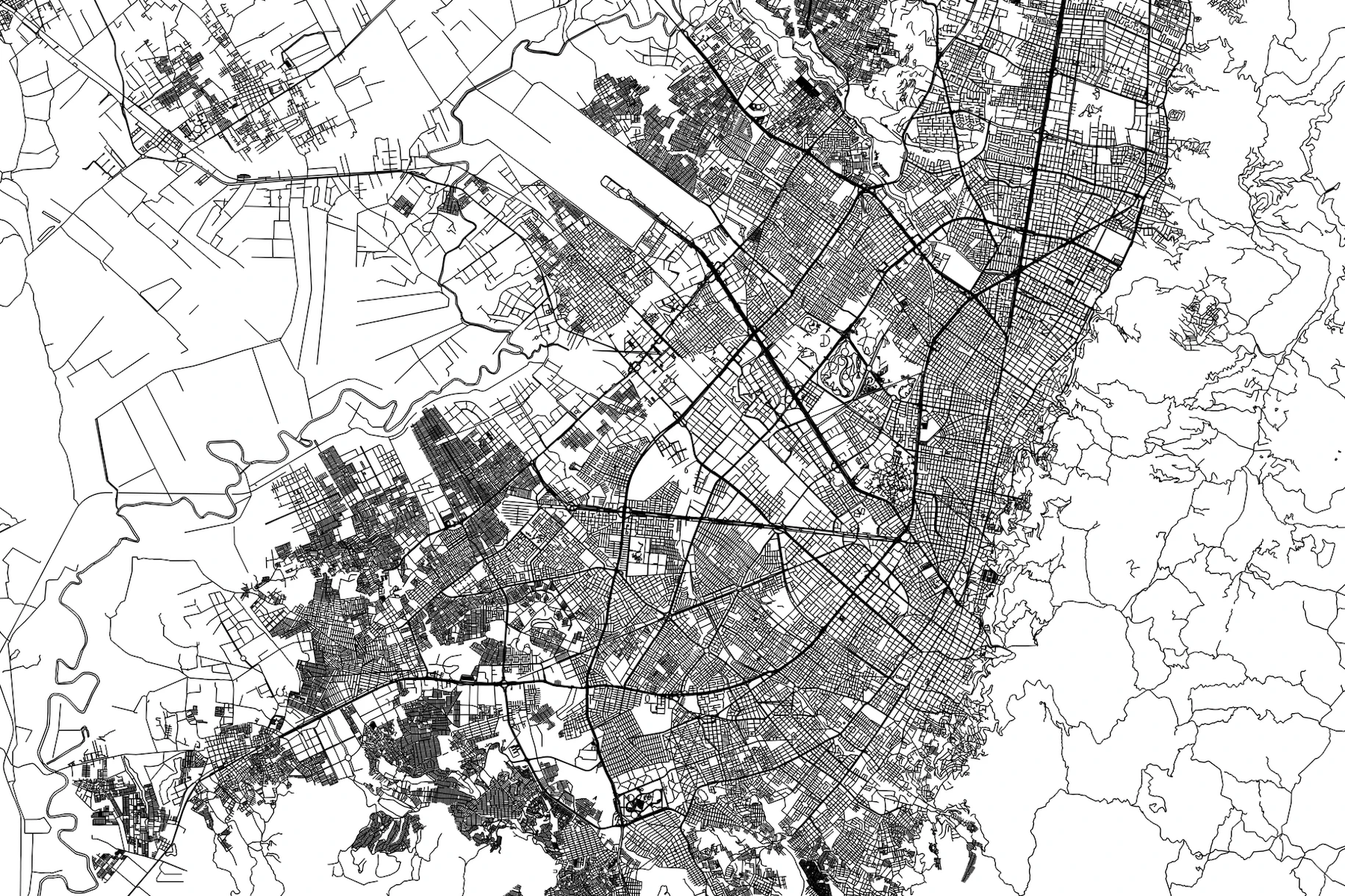 Bogota Map Wallpaper - Shop Now at Happywall
