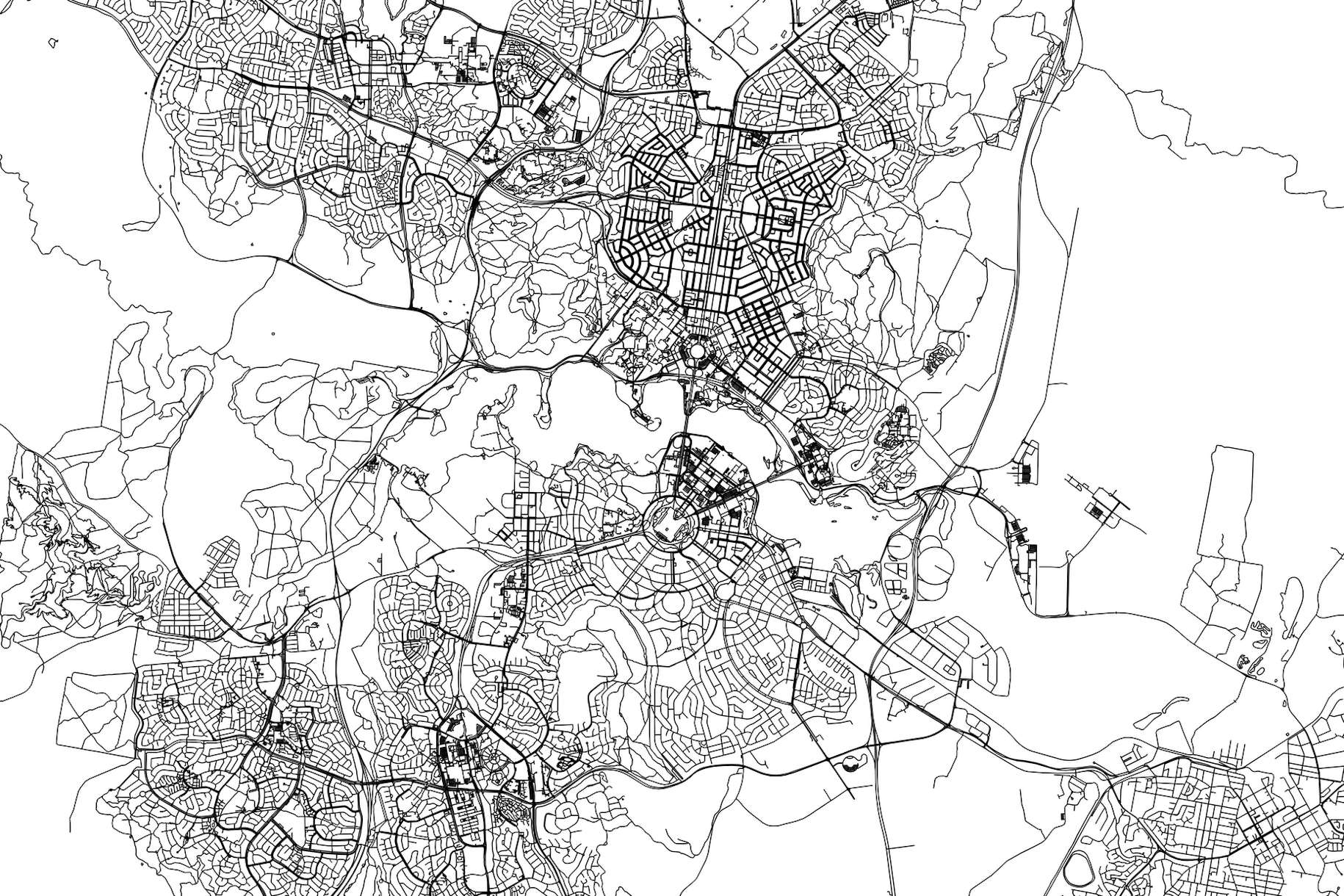 Canberra Map wallpaper - Happywall