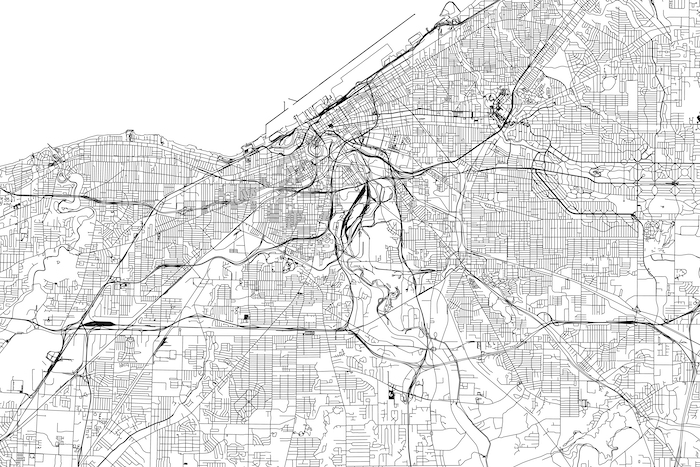 Cleveland Map Wallpapers | Premium & Luxurious Wall Decor